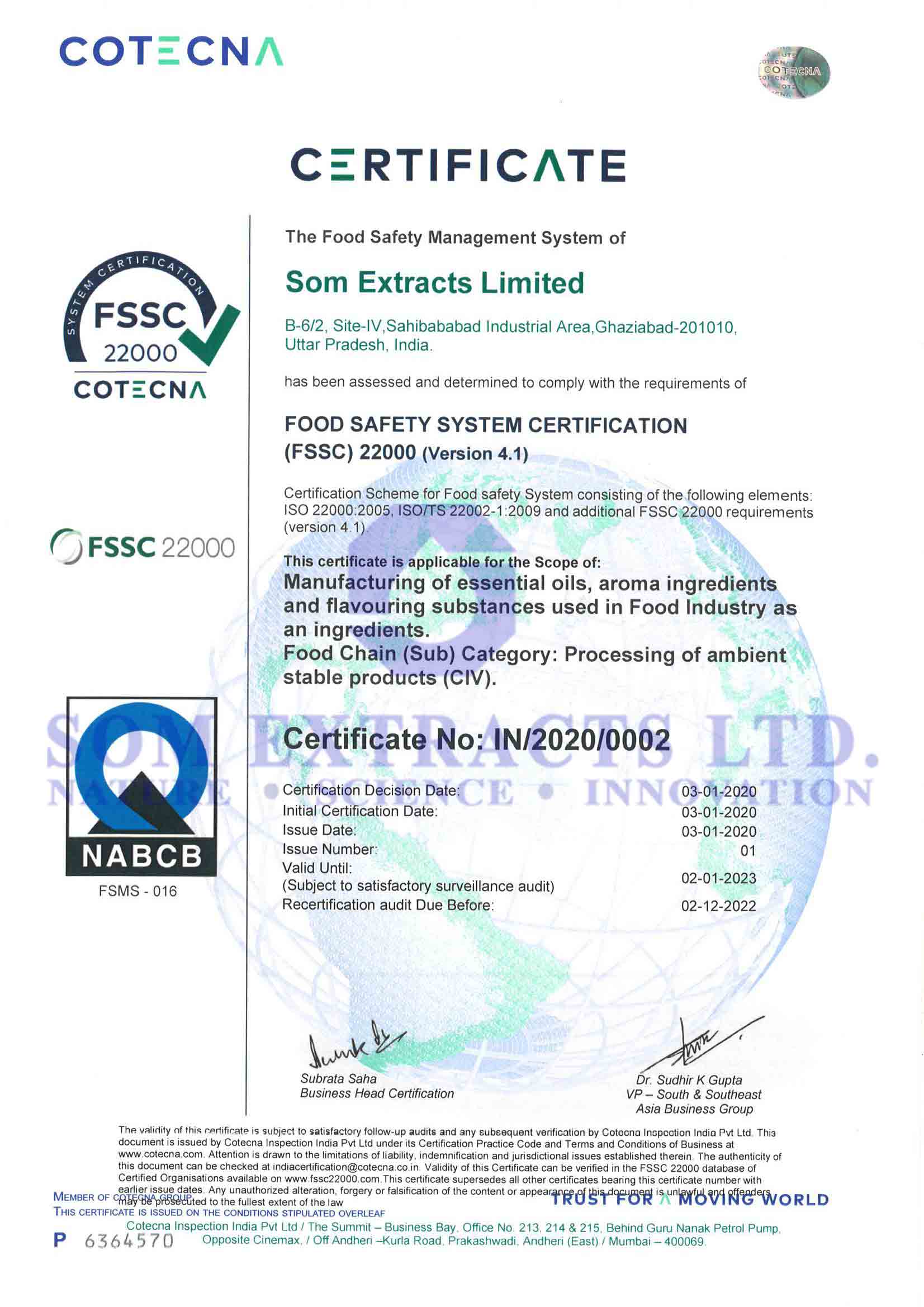 Kosher Certificate, Halal Certificate, Food Safety System Certificate